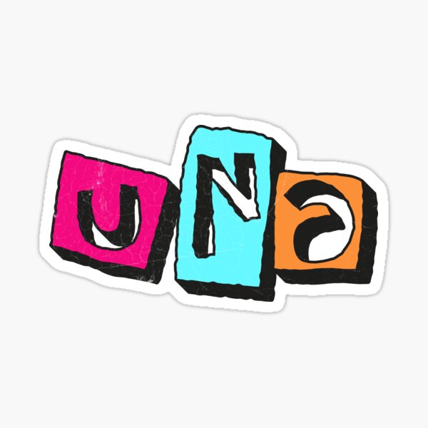 "UNA name, My name is Una" Sticker for Sale by Danylo Mikhnievych ...