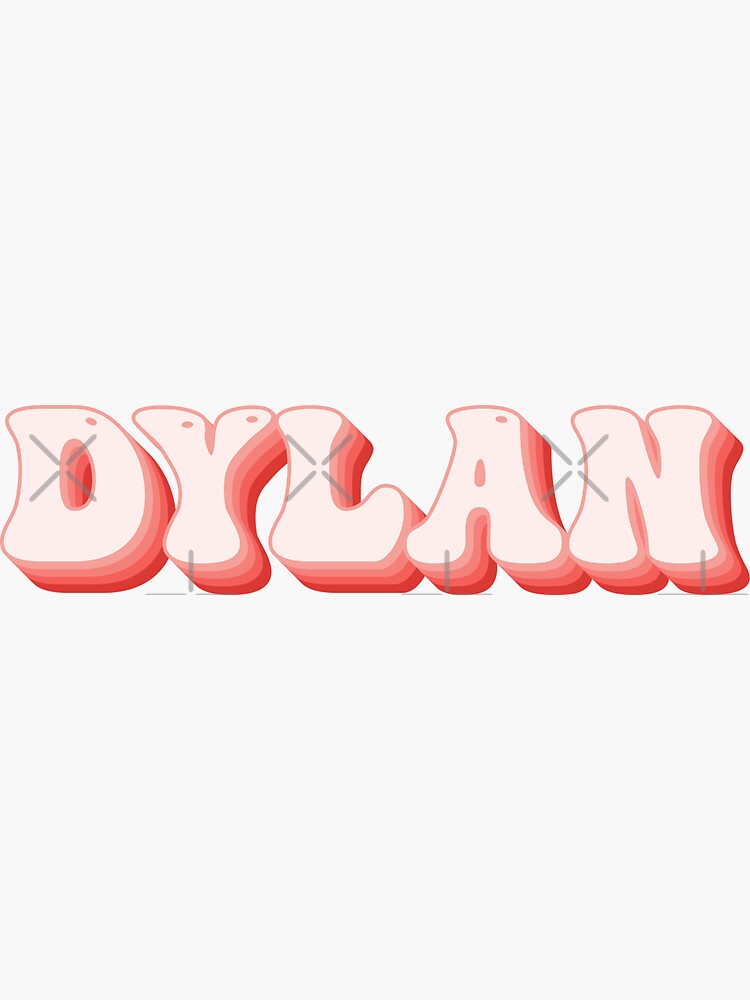 "Dylan - Name" Sticker for Sale by kindxinn | Redbubble
