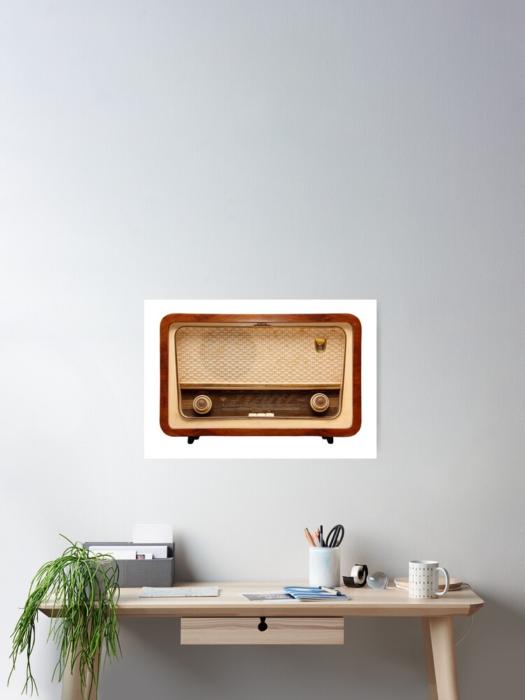"Old radio from the 1950s. vintage, retro" Poster for Sale by gallofoto ...