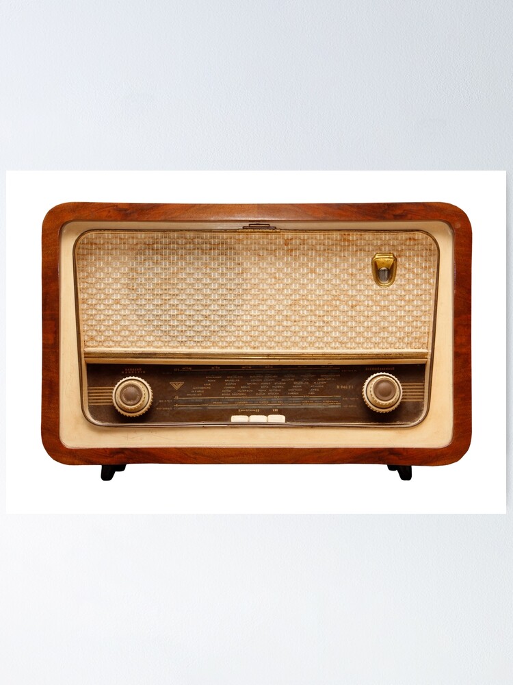"Old radio from the 1950s. vintage, retro" Poster for Sale by gallofoto ...