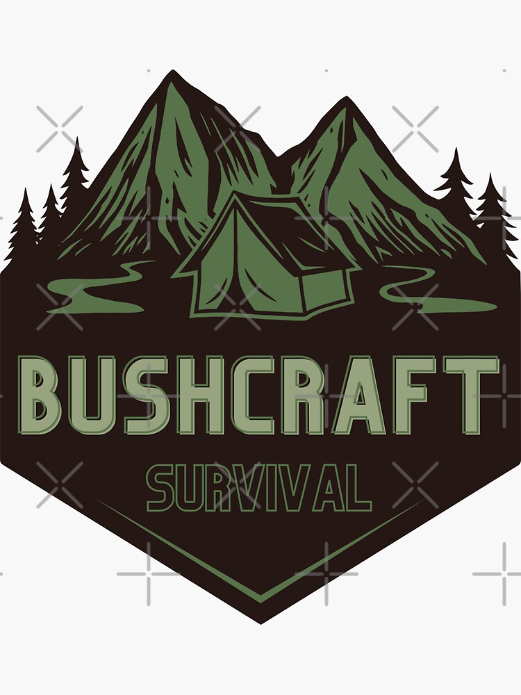 "Bushcraft survival" Sticker for Sale by addict2reading | Redbubble
