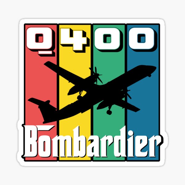 "Bombardier Q400 Turboprop Engine Airplane" Sticker for Sale by ...