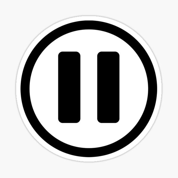 "Pause" Sticker for Sale by sided | Redbubble
