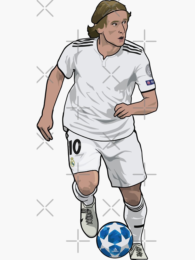 "Luka Modric Real Madrid" Sticker for Sale by Cartmaxx | Redbubble