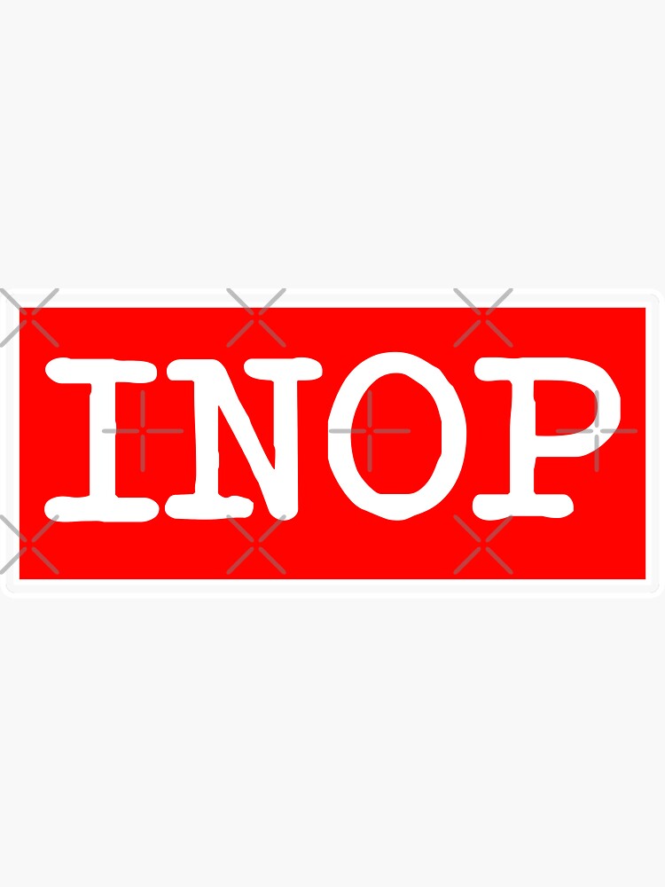 "Inop Funny Aviation Inoperative Sign Aircraft Saying Design" Sticker ...