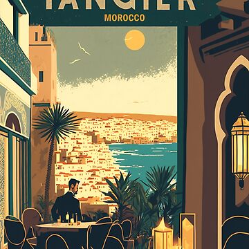 "Tangier Morocco Vintage Travel Poster" Sticker for Sale by tierratour ...