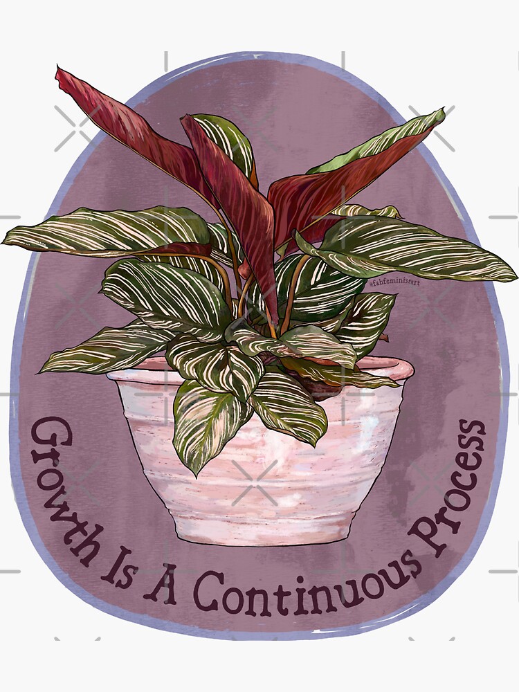 "Growth Is A Continuous Process" Sticker for Sale by fabfeminist ...