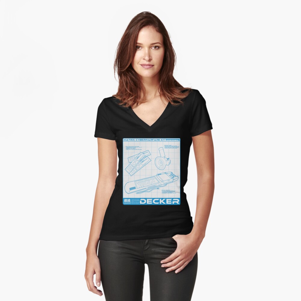 "Shadowrun - Decker Shirt (Version 1)" Sticker for Sale by ...