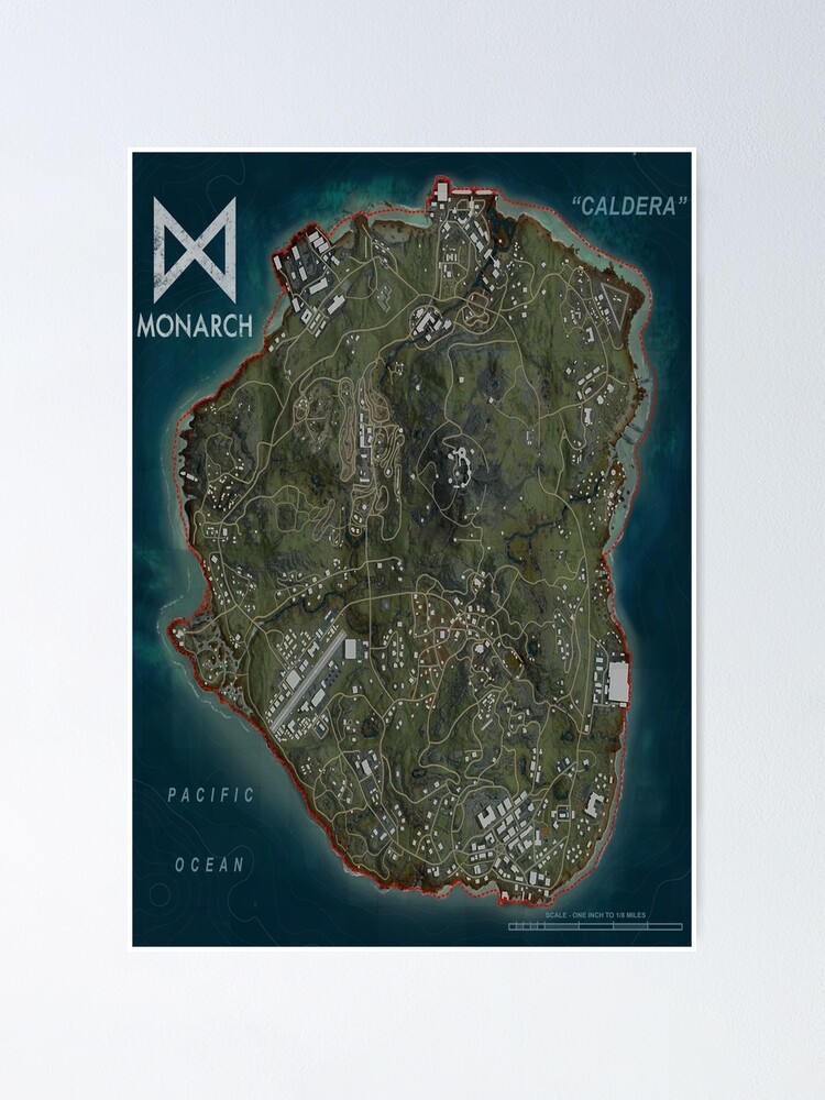 "Caldera Map - Verdansk Map" Poster for Sale by jaggyboy | Redbubble