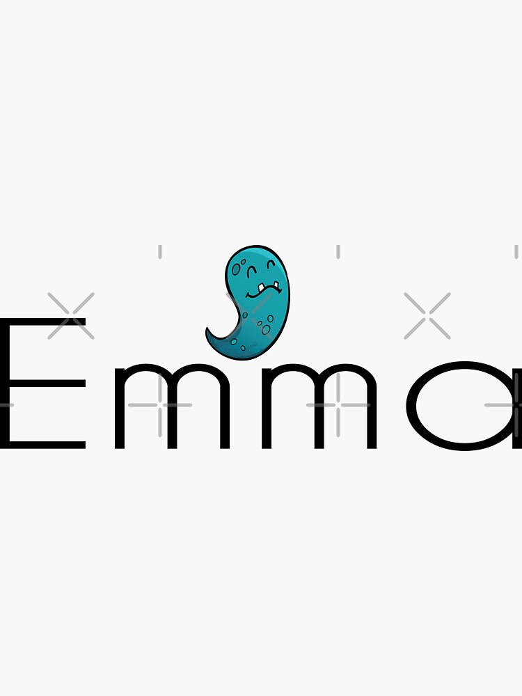 "Emma Cute Monster My Name Is Emma" Sticker for Sale by ProjectX23 ...