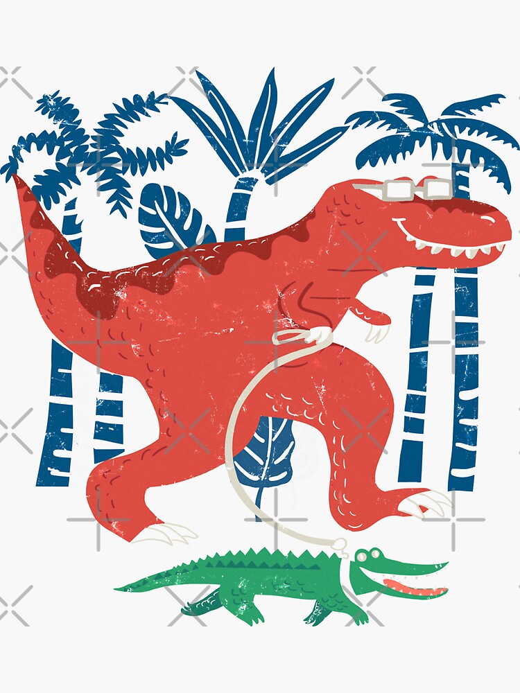 "T.Rex's best friend" Sticker for Sale by Gloopz | Redbubble