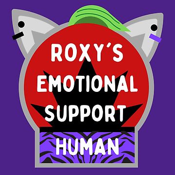 "Roxy FNAF Roxy's Emotional Support Human ID" Sticker for Sale by ray ...