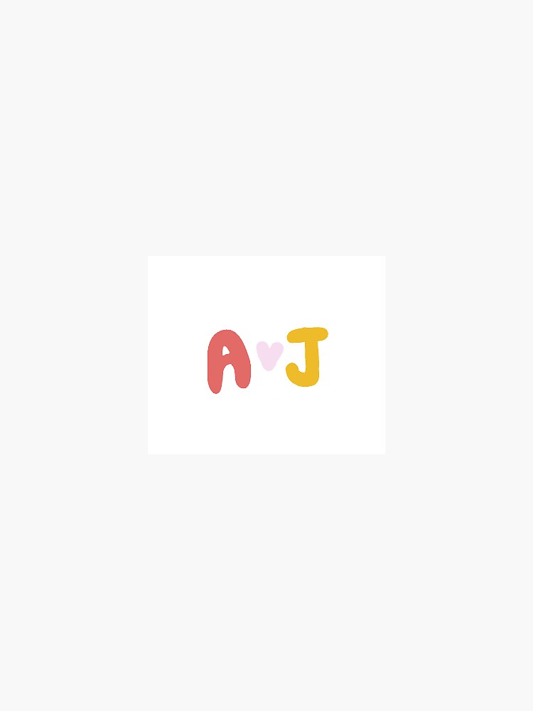 "A loves J" Sticker for Sale by GabbyC03 | Redbubble