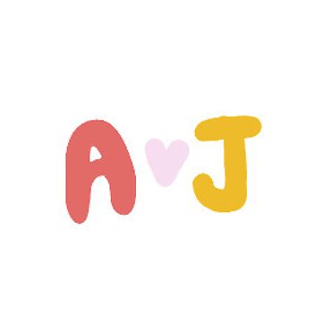 "A loves J" Sticker for Sale by GabbyC03 | Redbubble