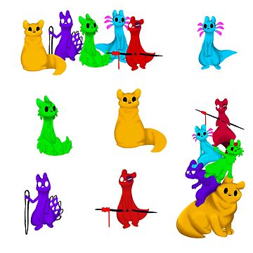 "Rain World game characters fan art cat slugs!" Sticker for Sale by ...