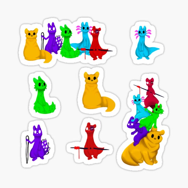 "Rain World game characters fan art cat slugs!" Sticker for Sale by ...