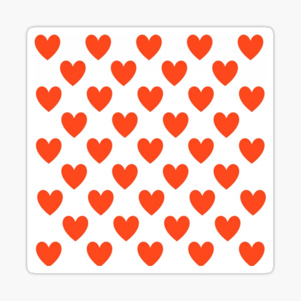 "Retro Inspired Classic Hearts" Sticker for Sale by TotallyRetroArt ...
