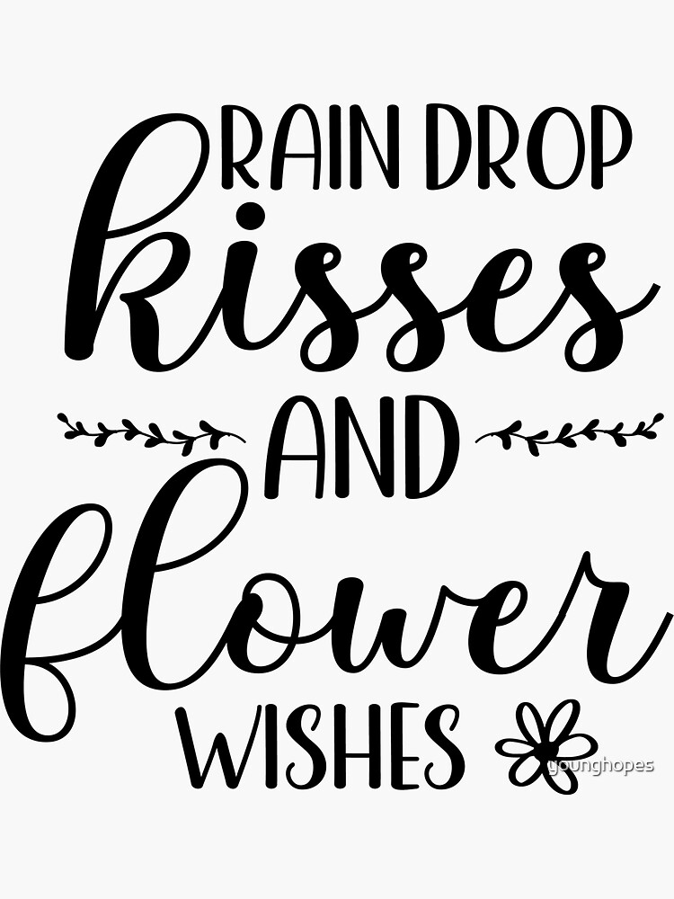 "Raindrop Kisses - Spring Summer Colors" Sticker for Sale by younghopes ...