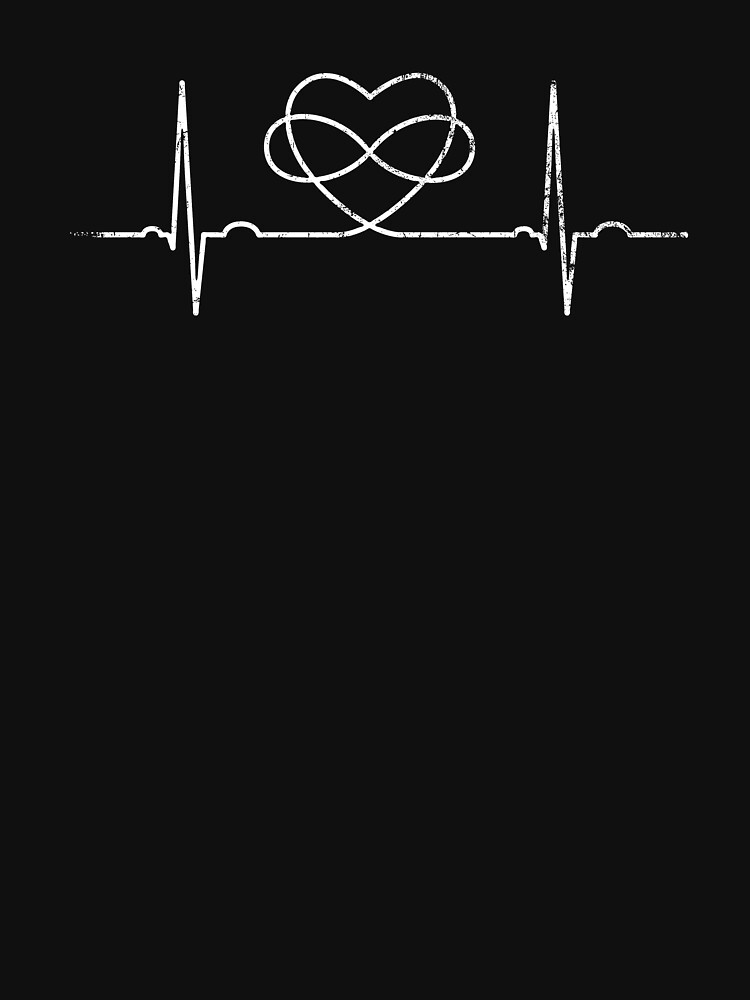 "Polyamory Poly Infinity Heart EKG" T-shirt by ClothedCircuit ...