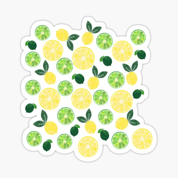 "Lemon Lime " Sticker by umeimages | Redbubble