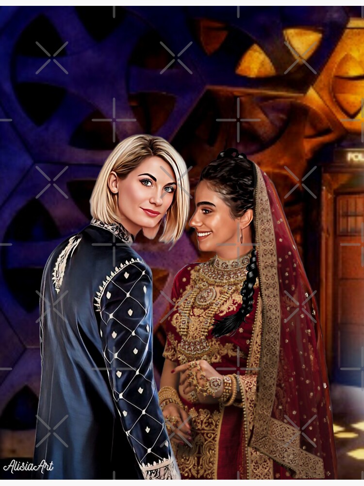 "13th doctor / Thasmin wedding 1" Sticker for Sale by AlisiaArt | Redbubble