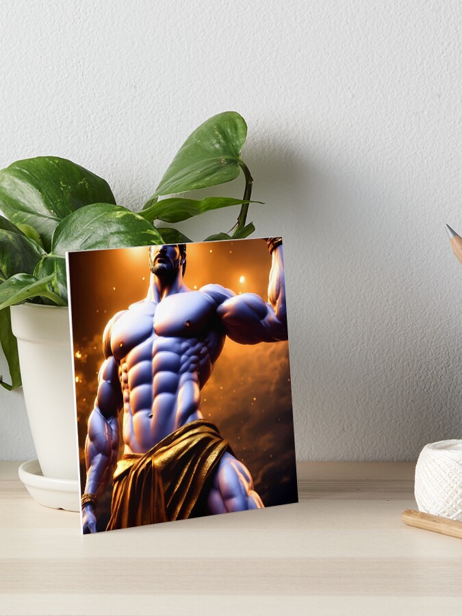 "God Zeus Pale Skin Fire Storm Background, Gold Clothes , A.I. Artwork ...