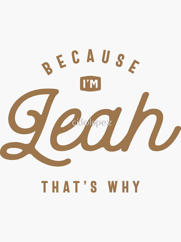 "Leah Name Personalized Birthday Name Leah " Sticker for Sale by ...