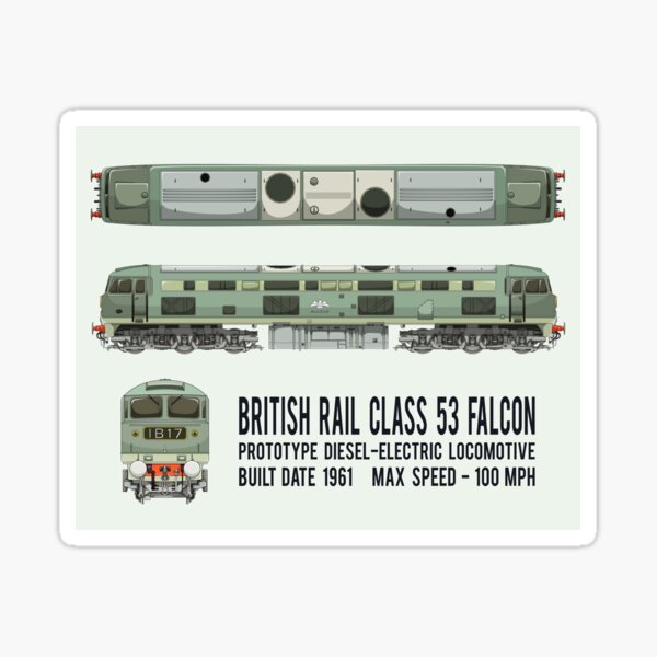 "British Rail Class 53 Falcon Prototype Locomotive Train Diagram Gift ...