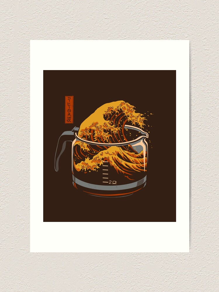 "The Great Wave of Coffee" Art Print for Sale by Gloopz | Redbubble