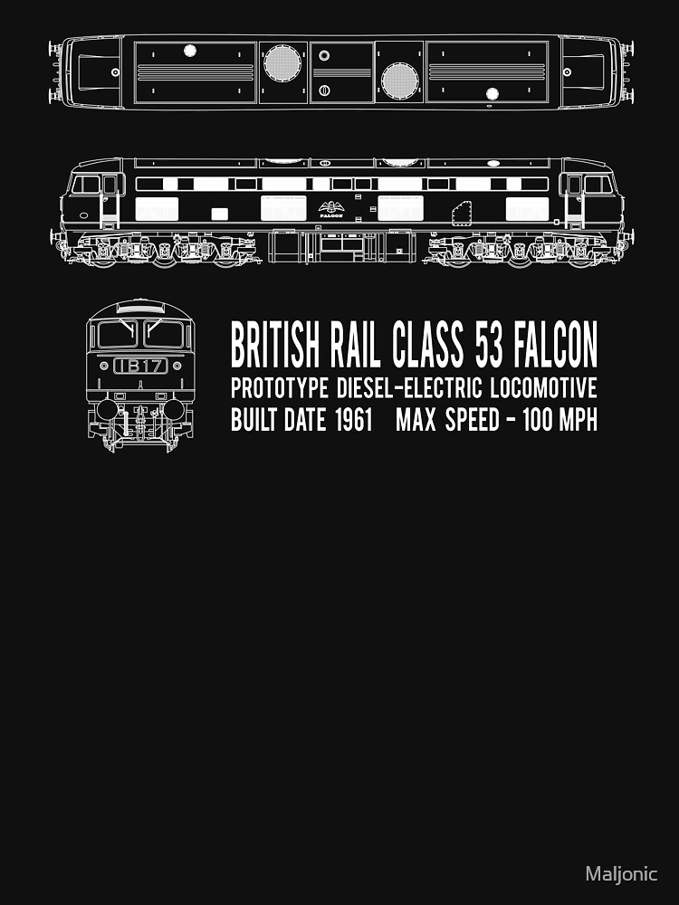 "British Rail Class 53 Falcon Prototype Locomotive Train Blueprint ...