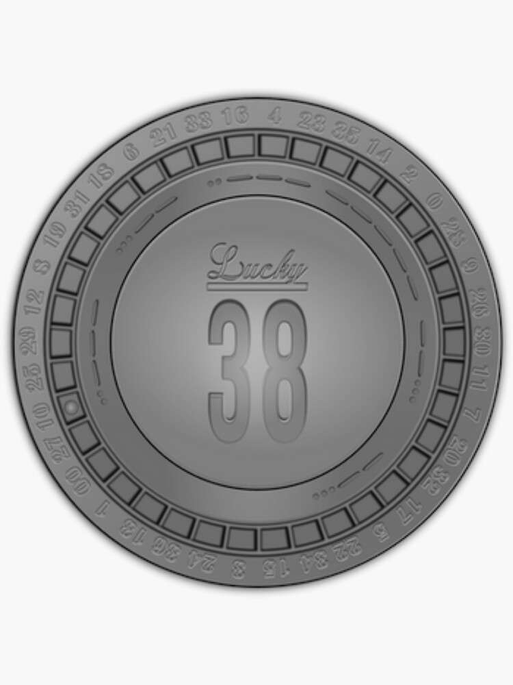 "Fallout Lucky 38 platinum chip" Sticker for Sale by alliyshop | Redbubble