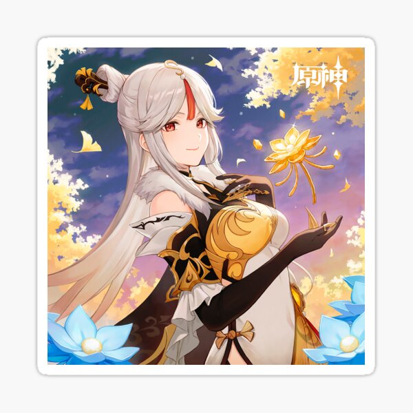 "Genshin Impact - Ningguang Official Birthday Artwork 2022" Sticker for ...