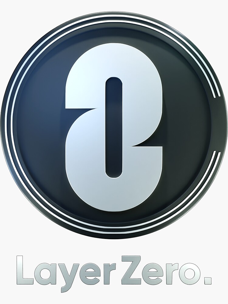 "LayerZero lab logo and coin with font. " Sticker for Sale by ColorCube1 | Redbubble