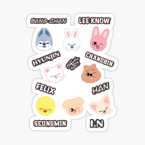 "SKZOO Stray Kids characters " Sticker for Sale by QuokkaCheeks | Redbubble