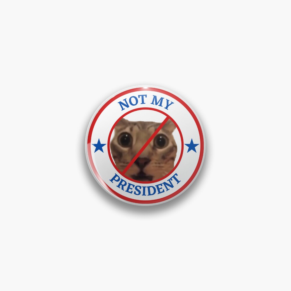 "Not My President - Meme Cat" Sticker for Sale by AntiPolitical | Redbubble