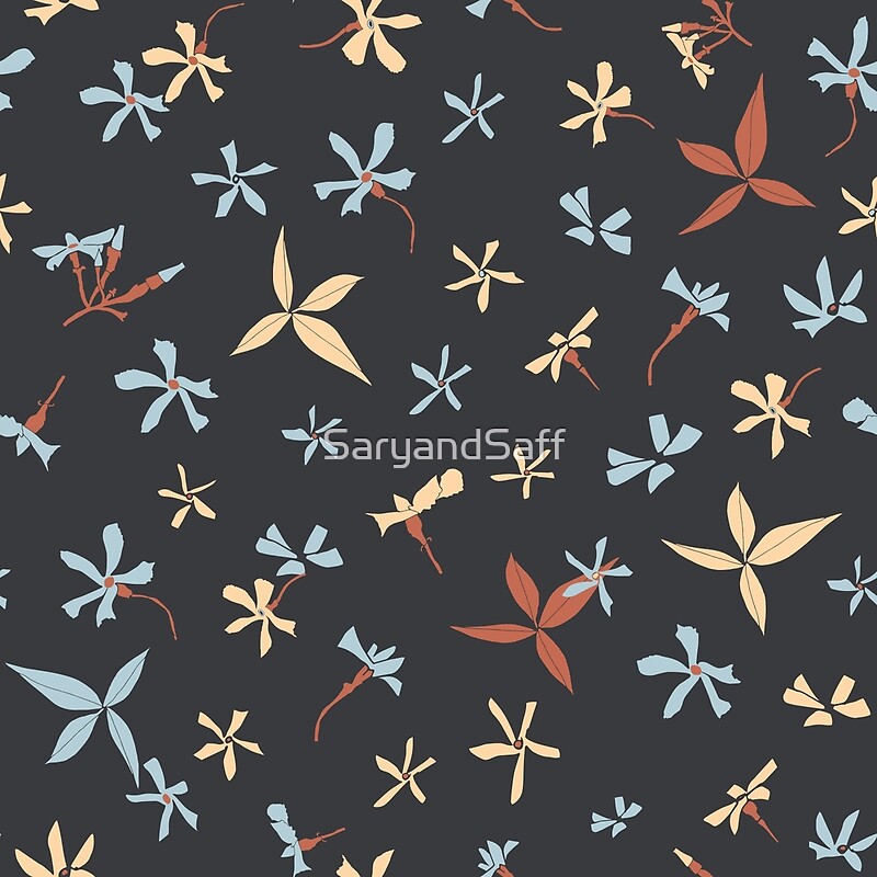"Jasmine floral pattern" by SaryandSaff | Redbubble
