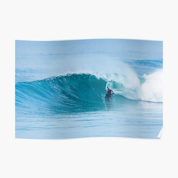 "Bodyboarder surfing ocean wave" Poster by homydesign | Redbubble