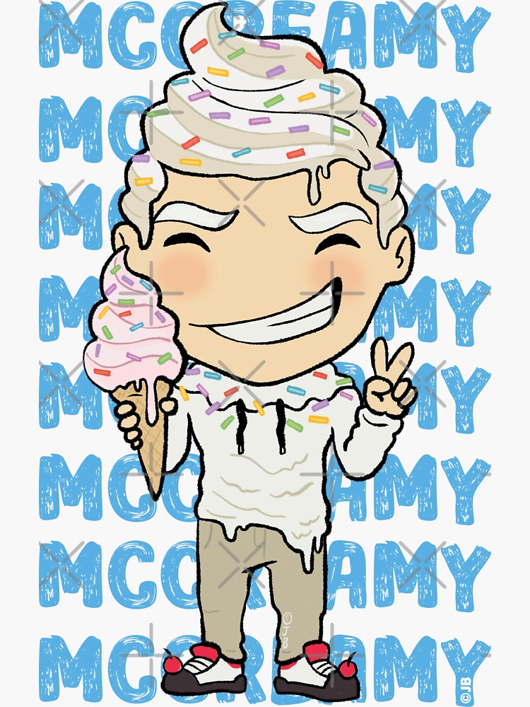 "McCreamy Cartoon" Sticker for Sale by FunnehGacha | Redbubble