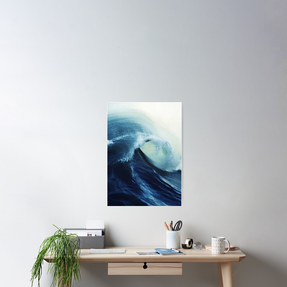 "Blue Ocean wave energy" Poster for Sale by nth4ka | Redbubble