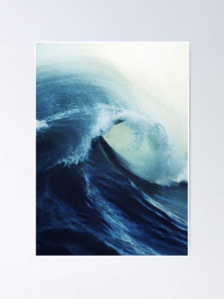 "Blue Ocean wave energy" Poster for Sale by nth4ka | Redbubble