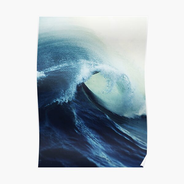 "Blue Ocean wave energy" Poster for Sale by nth4ka | Redbubble