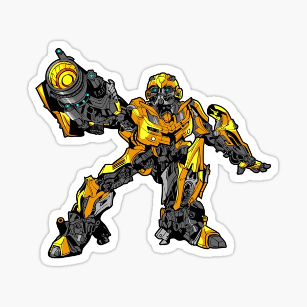 "BUMBLEBEE TRANSFORMERS" Sticker for Sale by Tasikdesign | Redbubble