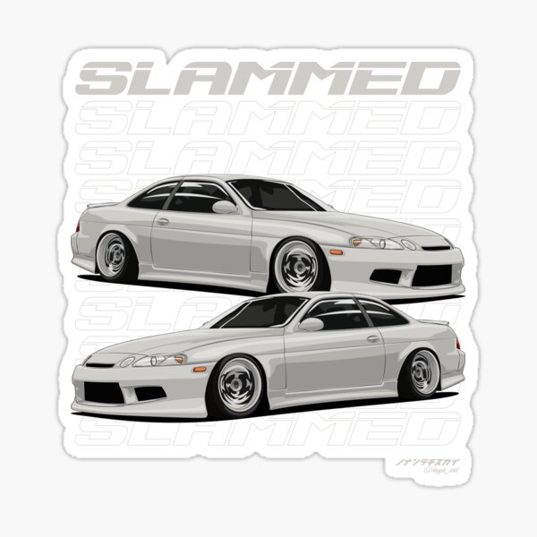 "SC400 / SC300 SLAMMED White" Sticker for Sale by kuyoart | Redbubble