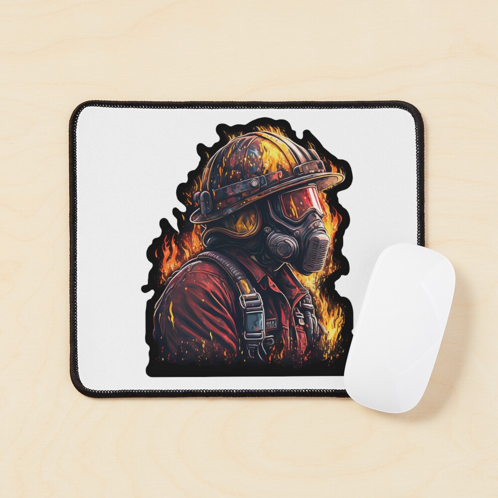 "Firefighter" Sticker for Sale by StickerSector | Redbubble