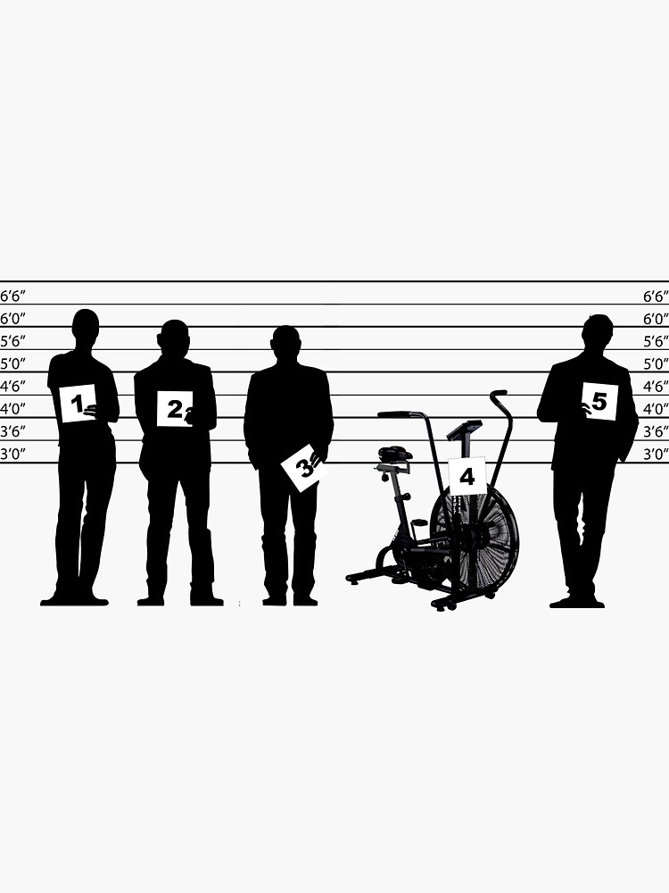 "Assault Bike Police Lineup" Sticker for Sale by eostyles | Redbubble
