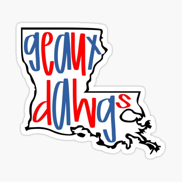 "Geaux Dawgs" Sticker for Sale by heatherkleinsas | Redbubble