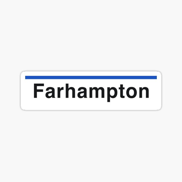 "Farhampton" Sticker for Sale by Serendipity Studios | Redbubble