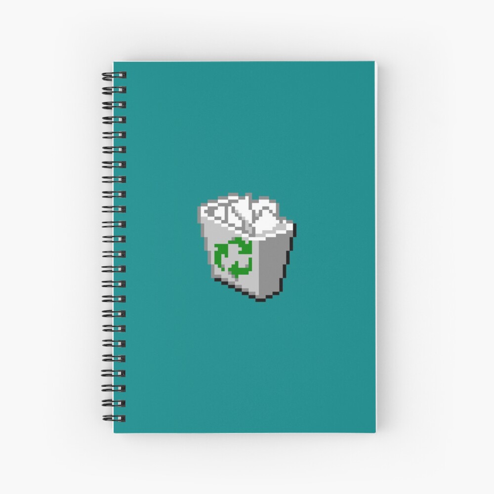 "Windows 95 / 98 Recycle Bin / Trash Can" Spiral Notebook for Sale by ...