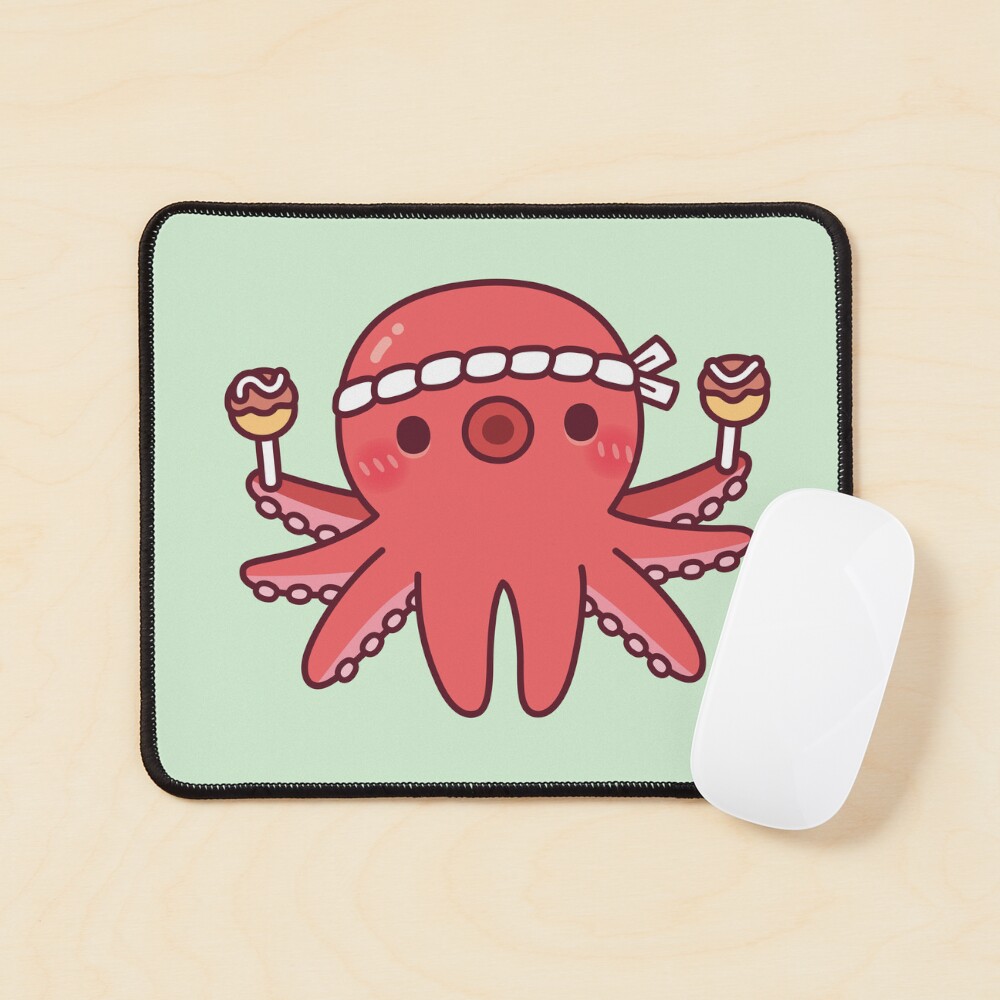 "Cute Octopus With Japanese Takoyaki Balls" Sticker for Sale by ...