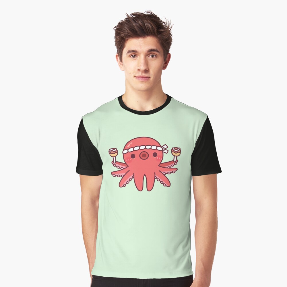 "Cute Octopus With Japanese Takoyaki Balls" Sticker for Sale by ...